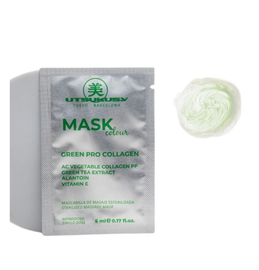 Антивікова колагенова маска Utsukusy Mask Color Green Pro Collagen, 5 ...